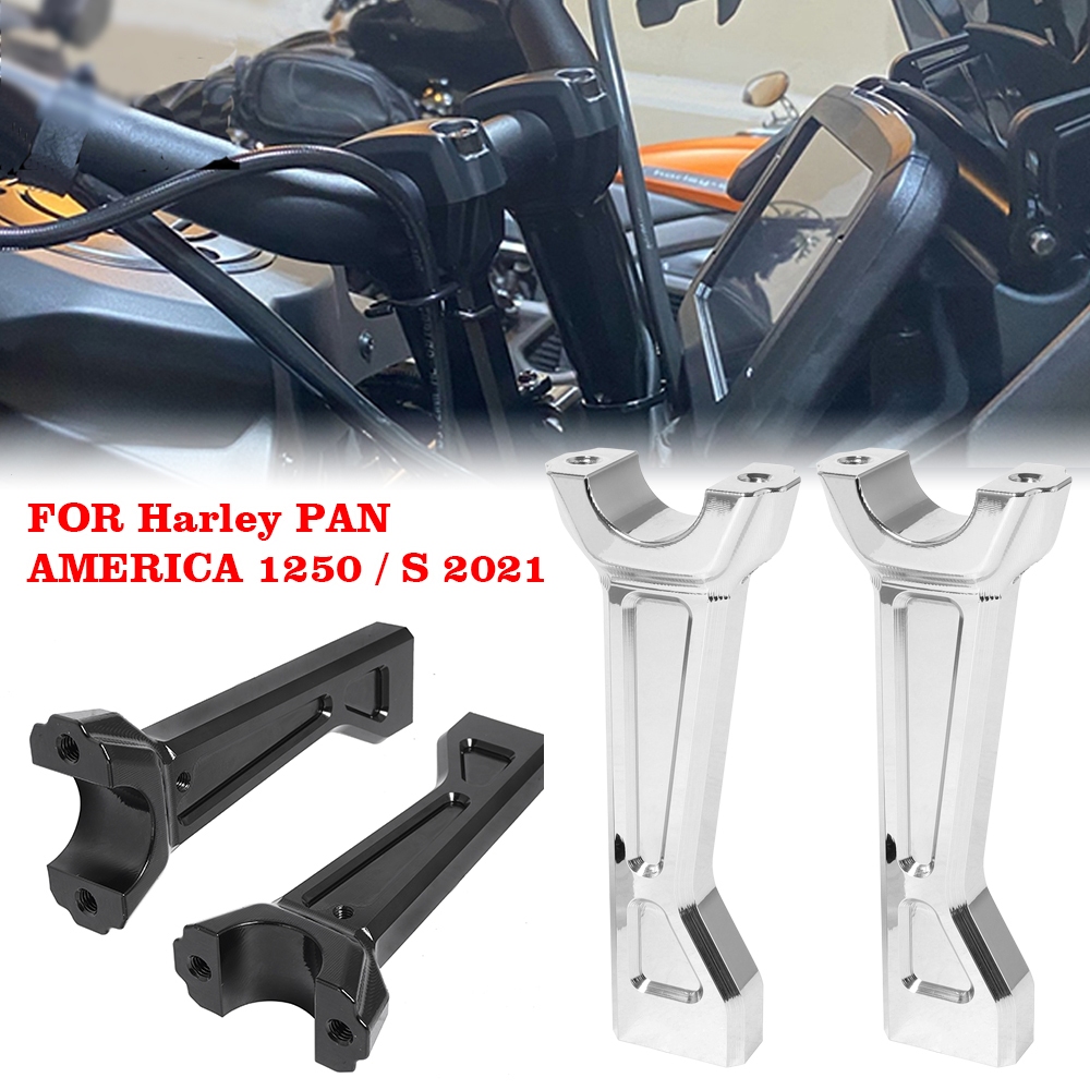 Motorcycle Black CNC Tall Risers Handlebar Riser Clamp Bar Mount For ...
