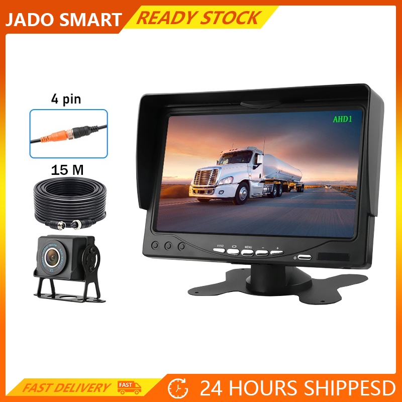 JADO 7 Inches AHD Car Monitor 1080P AHD Camera Rear View System Night ...