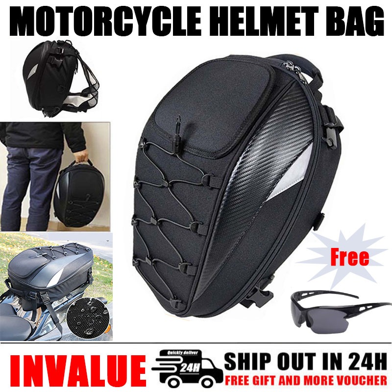 Motorcycle Tail Bag Multifunction Motorcycle Back Seat Bag Racing ...