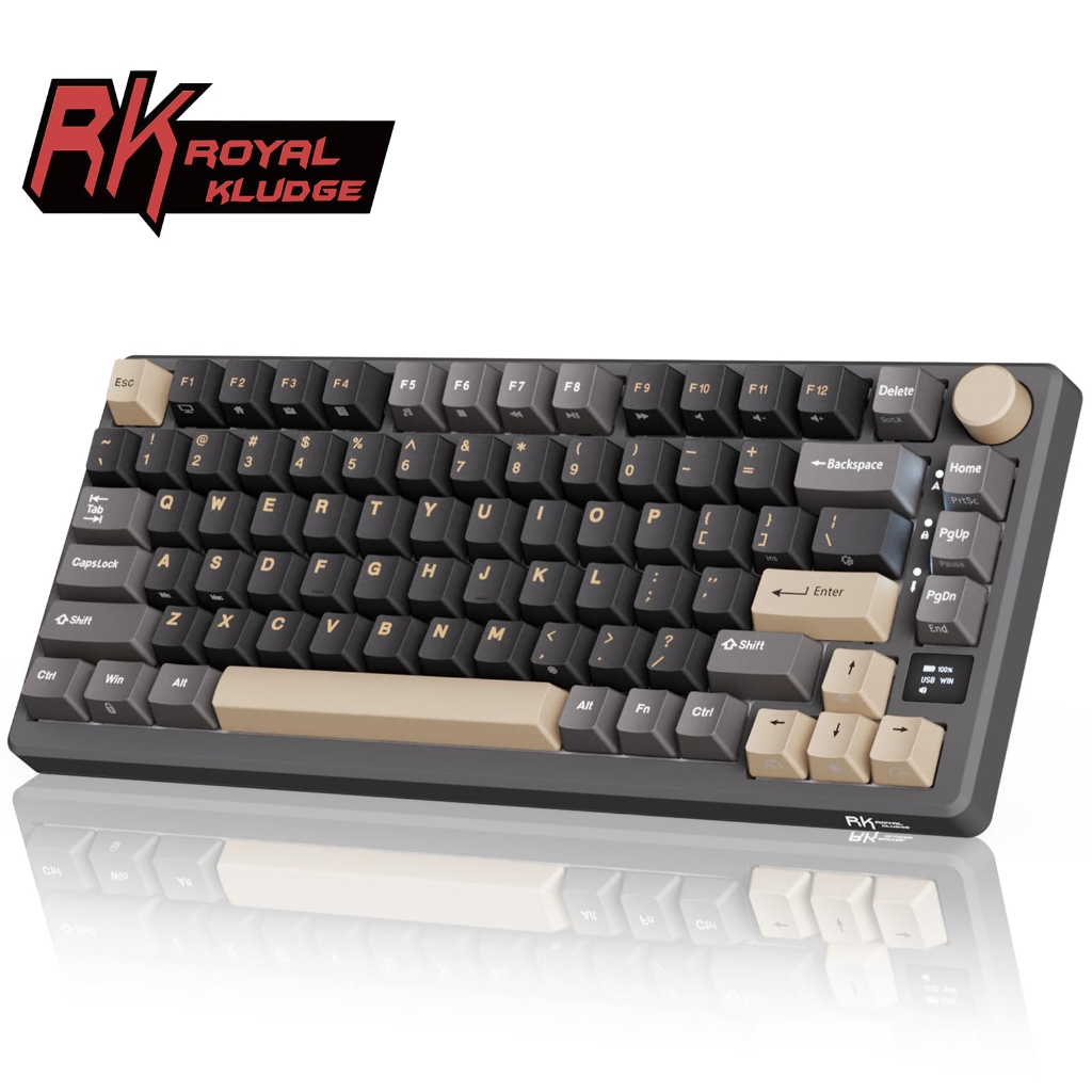 RK ROYAL KLUDGE RKM75 Phantom 81 Keys Gasket Wireless Mechanical ...