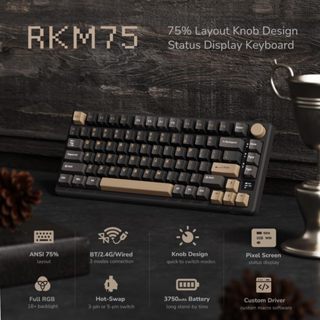 RK ROYAL KLUDGE RKM75 Phantom 81 Keys Gasket Wireless Mechanical ...