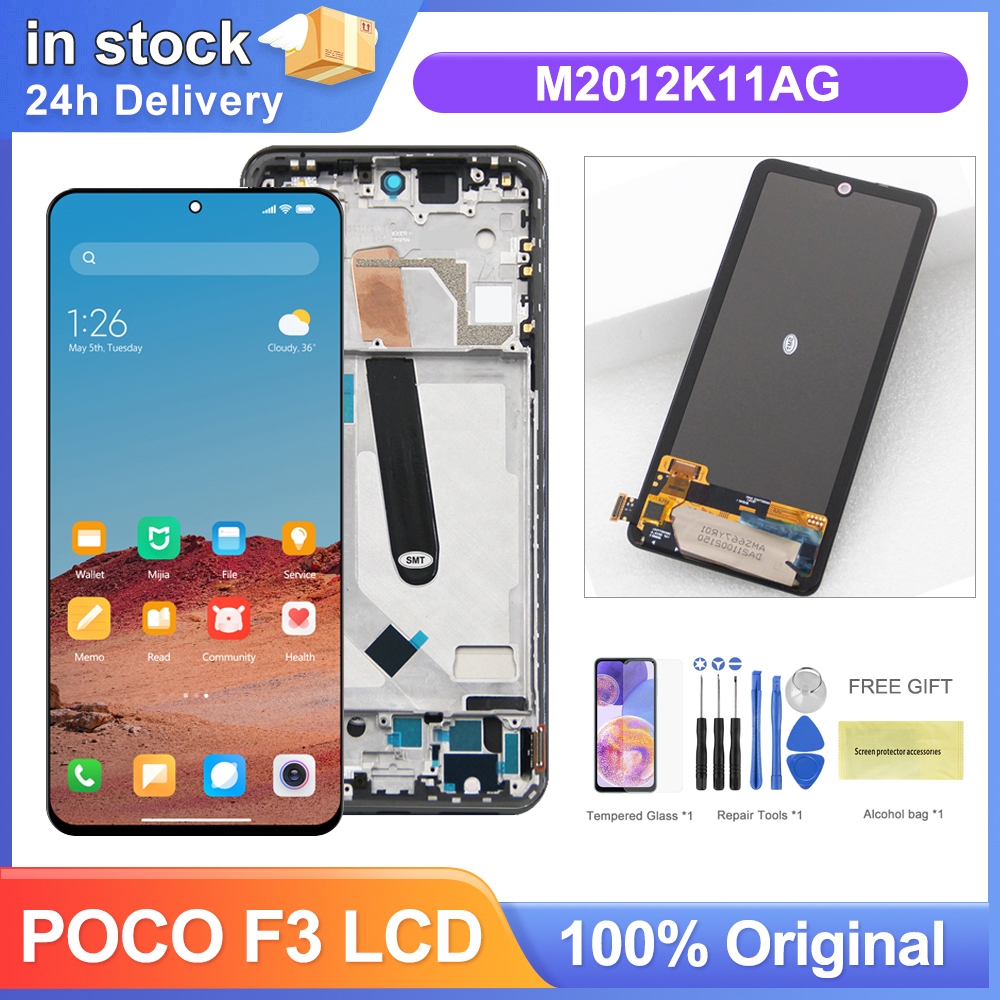 100% Original For Poco F3 Lcd Display Xiaomi K40 Touch Screen Digitizers With Frame for Xiaomi ...