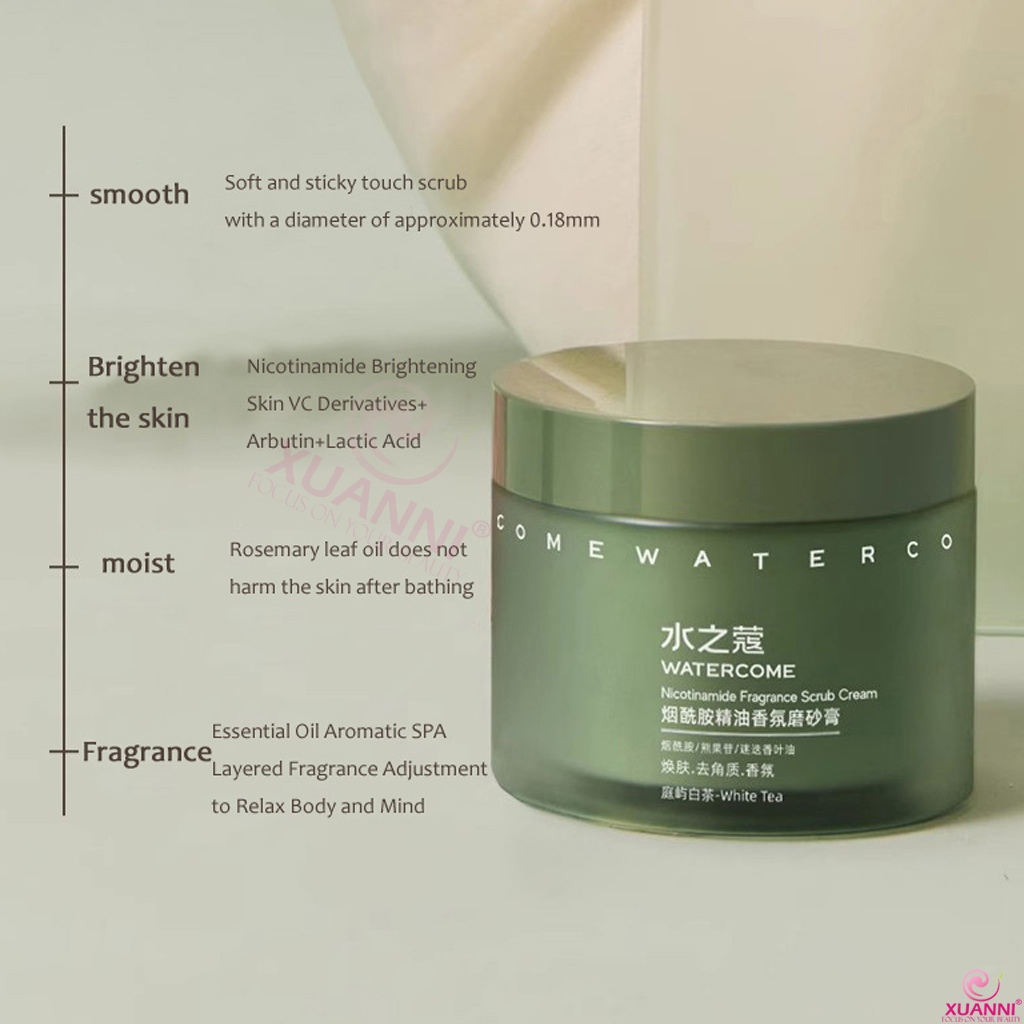 NEW watercome Body Scrub Niacinamide Fruit Acid Body Renewing Cleansing ...