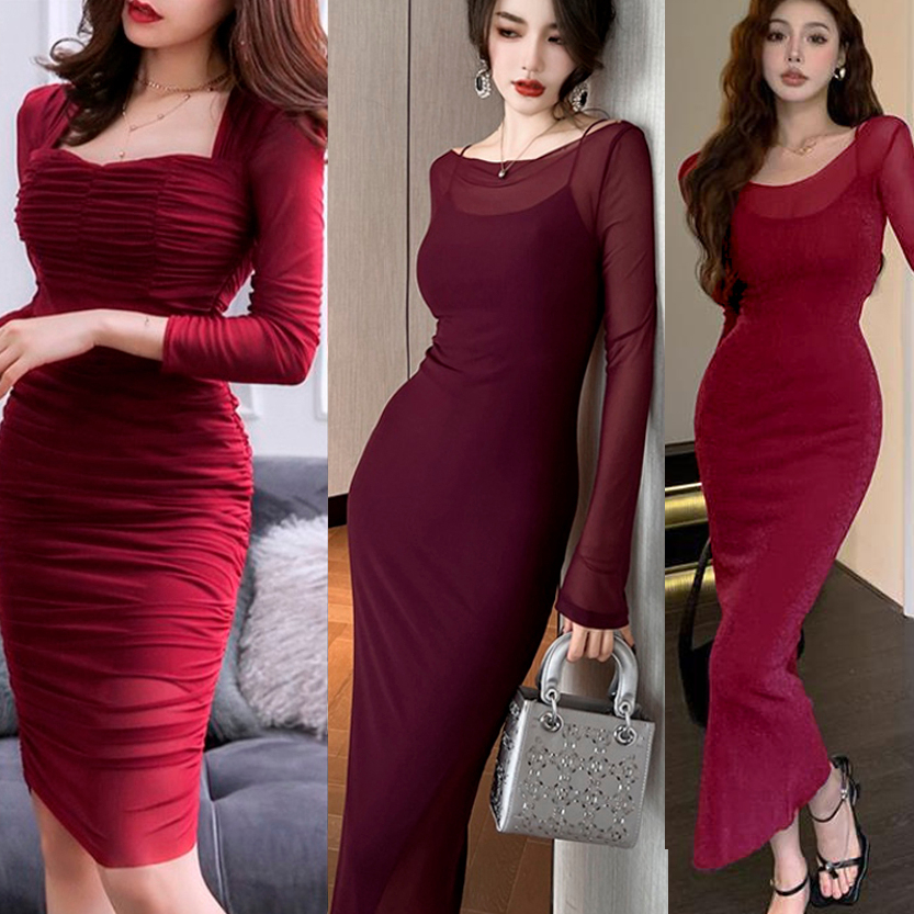 CNY Free shipping fold Cultivate oneself Evening Dress three colors 269 ...