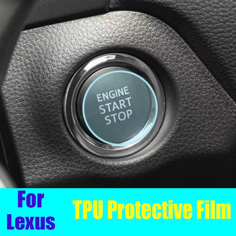 Car Start Stop Button Air Conditioner Knob Protective Film Sticker For ...