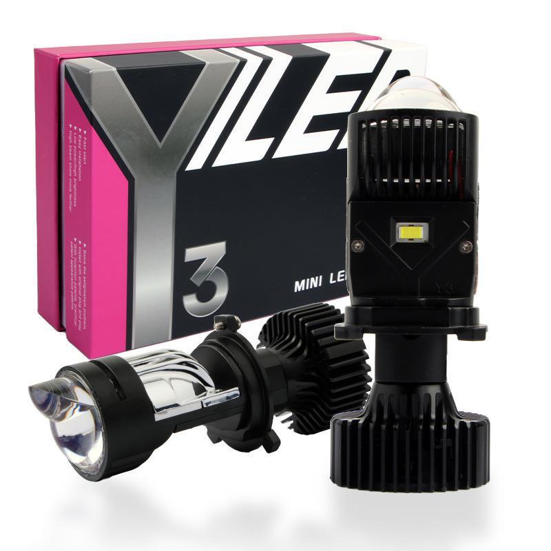 Y3 LED Dual Light Small Lens Matrix Car Light H4 High Power Distance ...