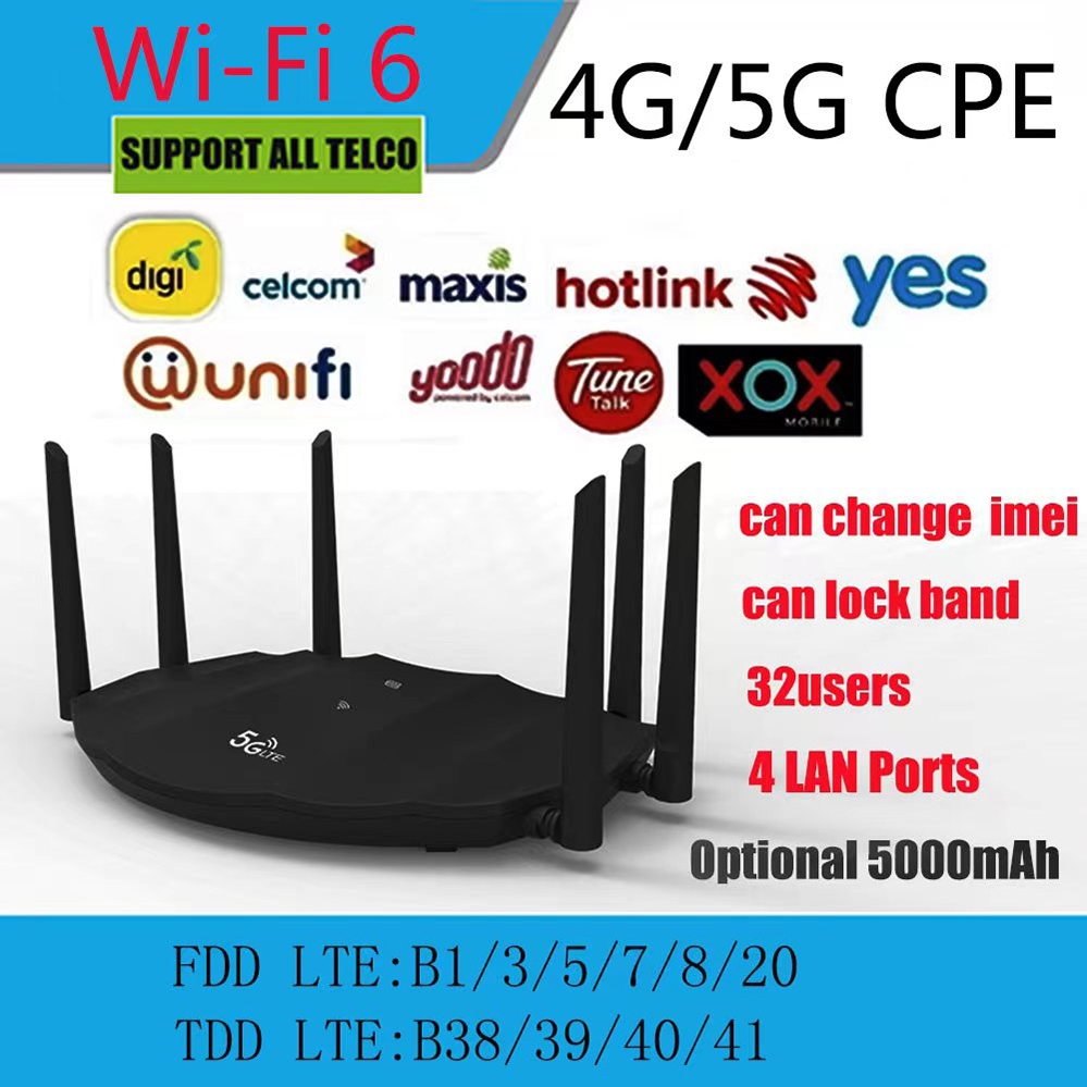 4G/5G CPE A90 WiFi6 Router supports all telecom companies, can change ...