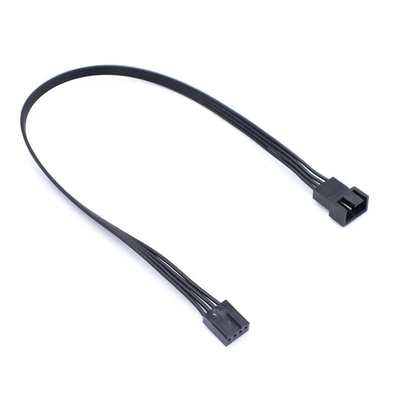 30cm Black 22awg PC Motherboard PWM Fan 4Pin male to FeMale Power ...