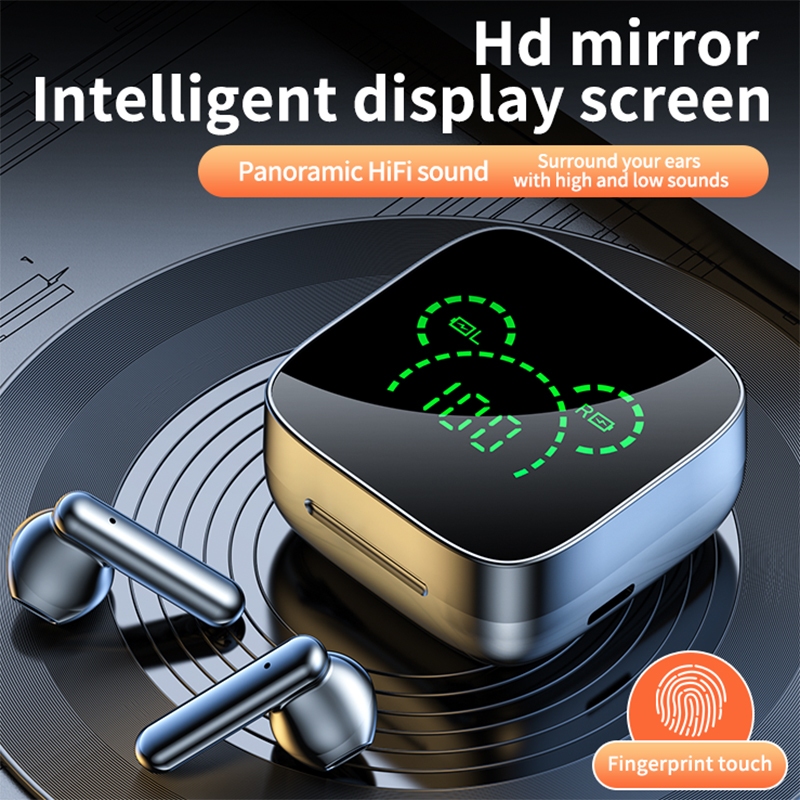 K60 Mini Mirror TWS Wireless Headphones Bluetooth 5.3 Earphones Smart ...