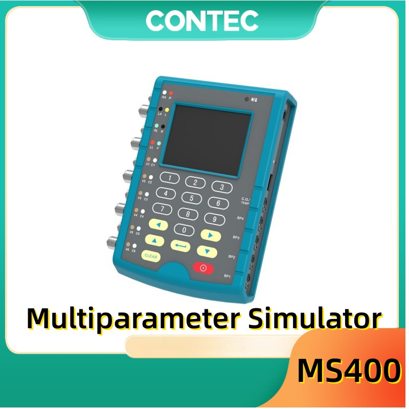 Contec MS400 3.5" TFT Touchscreen Multi-parameter Monitor Simulator, ECG RESP IBP TEMP 1 Year ...