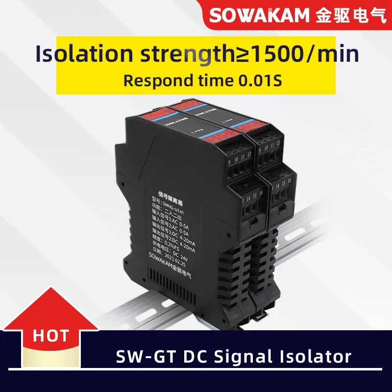 SW-GT Multiple Input 4-20mA Multiple Output 0-10V 5V DC Signal Isolator Converter Isolation ...