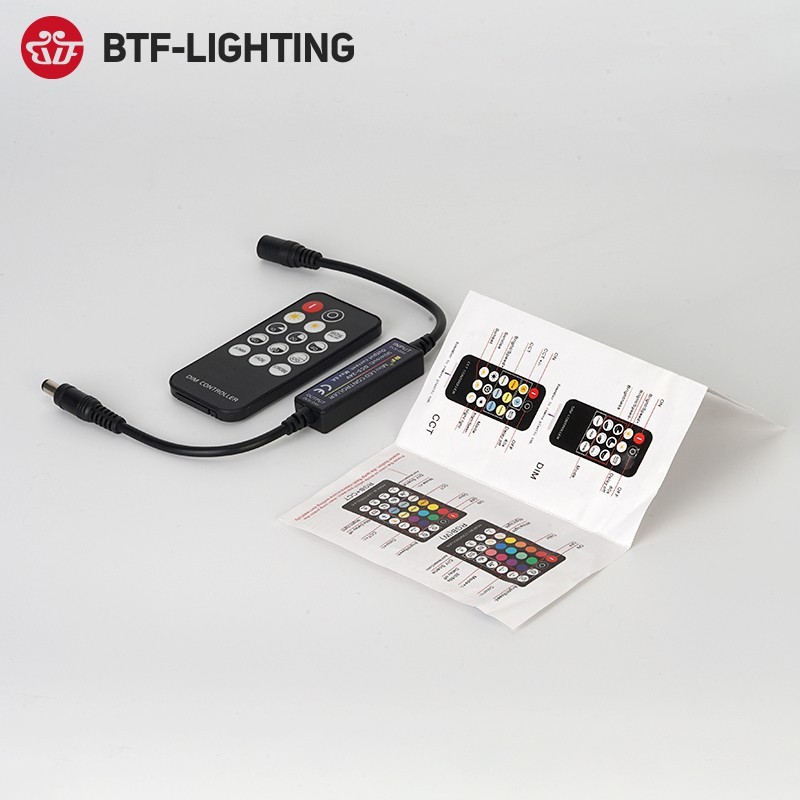 BTF-LIGHTING LED Strip RF Remote Controller for Single Color / Double ...