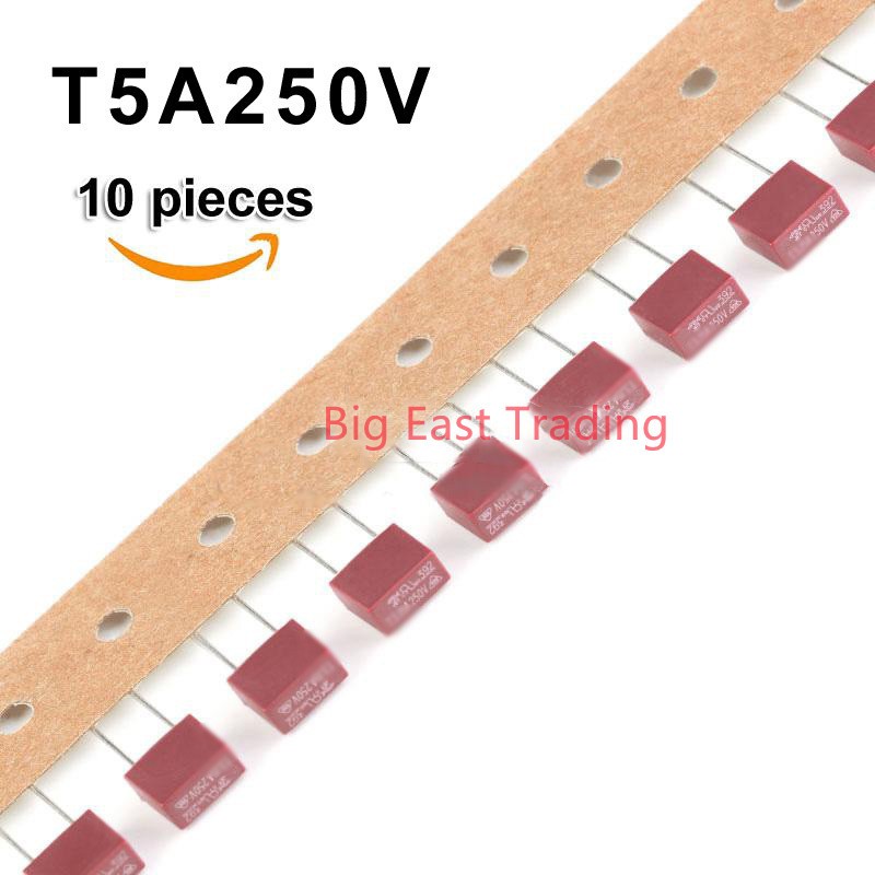 10pcs Square Plastic Fuse T3.15A T5A 250V 392 Slow Blow Square Fuse T3.15A250V T5A250V 3.15A 5A ...