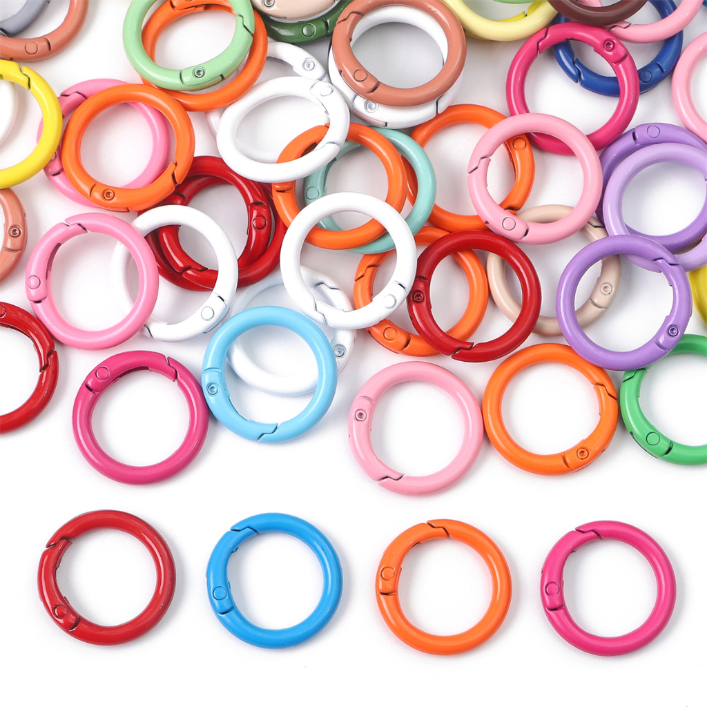 25mm Colorful Alloy Metal Round Lobster Clasp Spring Gate Lock Key ...