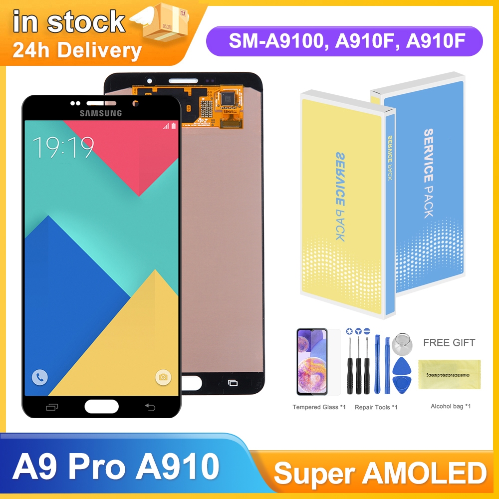 OLED For Samsung Galaxy A9 Pro 2016 LCD Display A910 A9100 A910F LCD Touch Screen Digitizer ...
