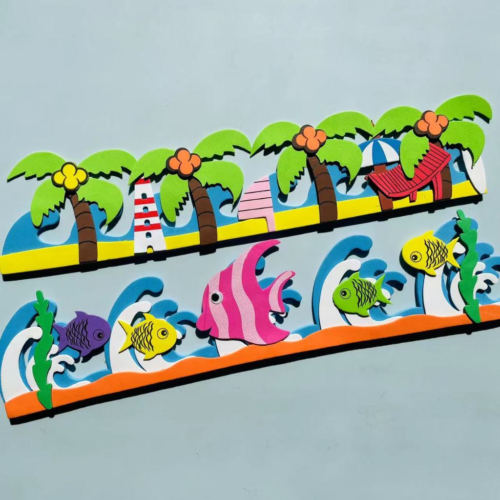 EVA Foam fence Craft 3D Wall Decoration classroom blackboard notice ...