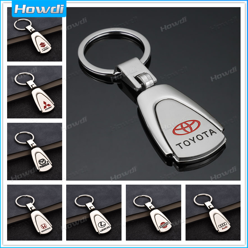 Car Keychain Stainless Steel Metal Car Logo Keychain 3D Key Chain ...