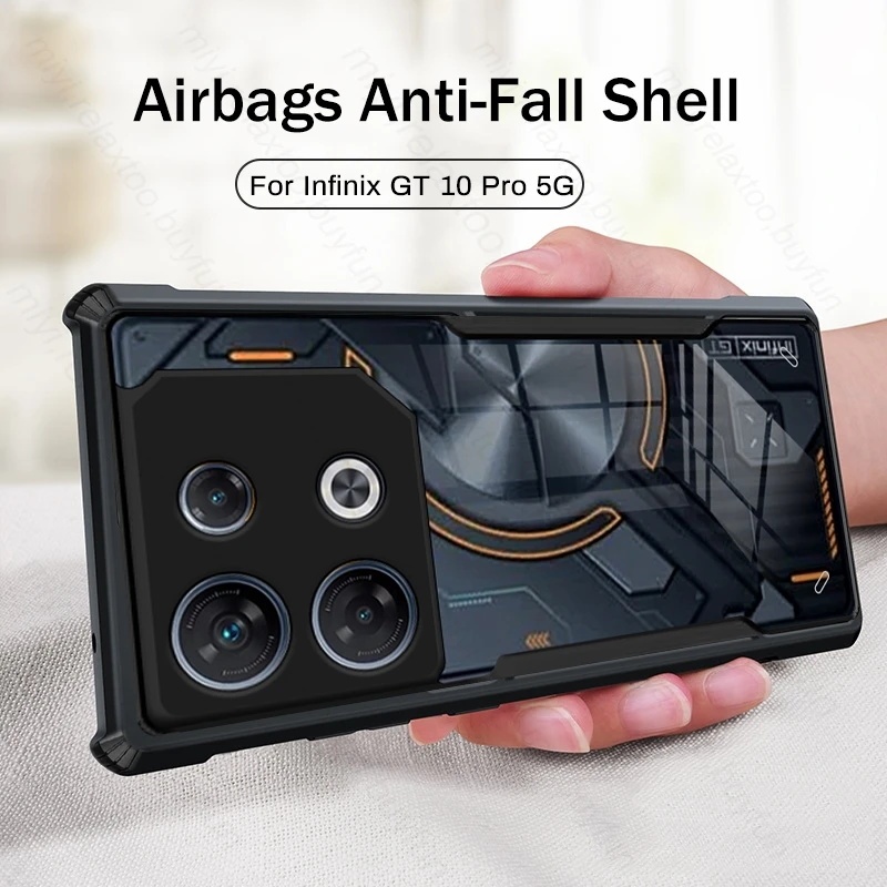 Casing infinx GT10 Pro Case Clear Acrylic Armor Shockproof Coque For ...