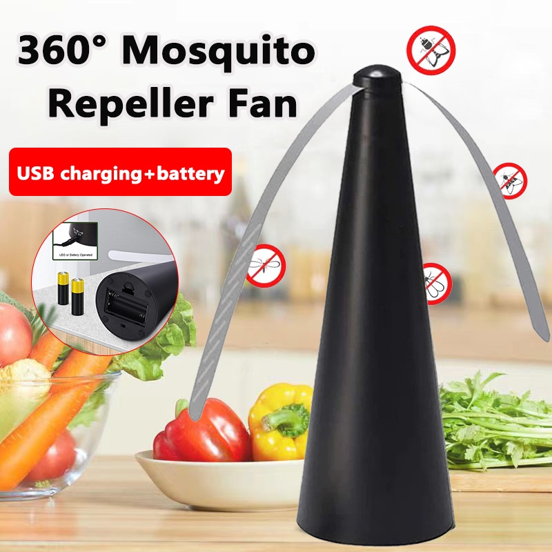 Mosquito Repeller Fan Blade 360° Rotation Portable USB Automatic Fly ...
