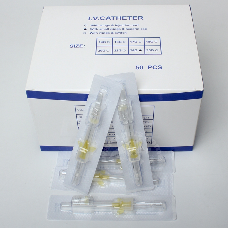 Sterile IV Cannula With Heparin Cap, Disposable Butterfly IV Cannula ...