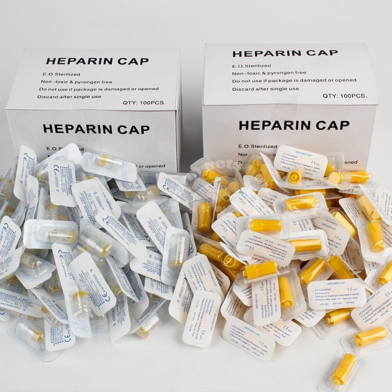 Sterile Heparin Cap, IV Cannula Catheter Luer Lock Heparin Caps for ...