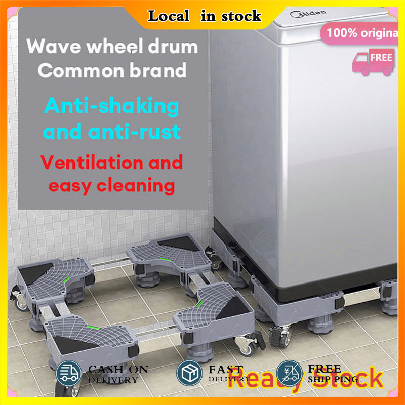 Washer Dryer Stand Adjustable Size & Height Movable Base Wheel For ...