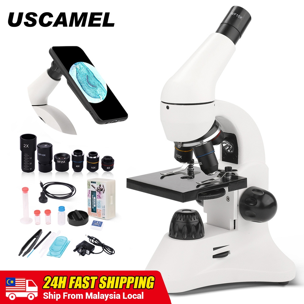 USCAMEL 40x-2000x Biological Microscope Beginner Microscope Lab Kit ... USCAMEL 40x-2000x Biological Microscope Beginner Microscope Lab Kit ...