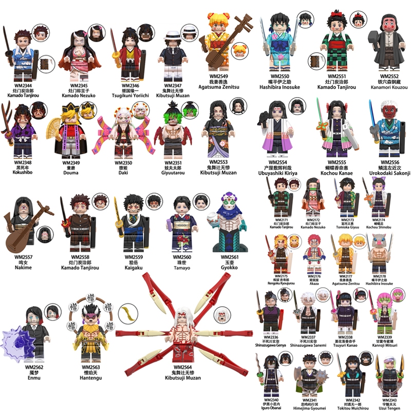 Demon Slayer Inosuke Kouzou Kanae Zenitsu Building Blocks Tanjirou ...