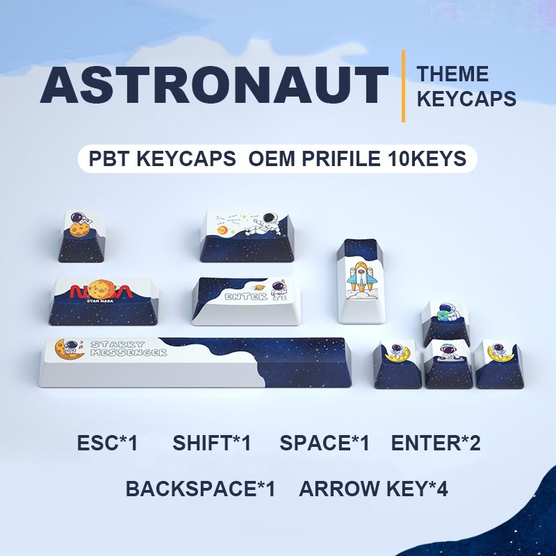 10Keys PBT Keycaps OEM Profile Custom keycaps Double Shot Keycaps for ...