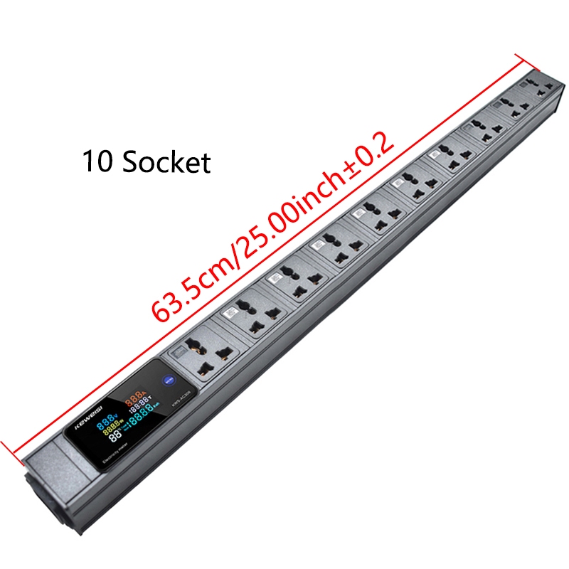 C14 input power distribution unit PDU power strip universal hole, 2-13 positions without switch ...
