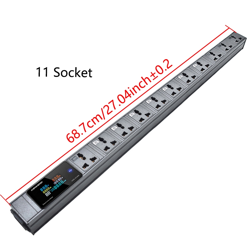 C14 input power distribution unit PDU power strip universal hole, 2-13 positions without switch ...