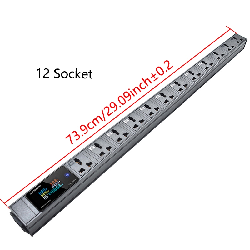 C14 Input Power Distribution Unit Pdu Power Strip Universal Hole 2 13 Positions Without Switch 
