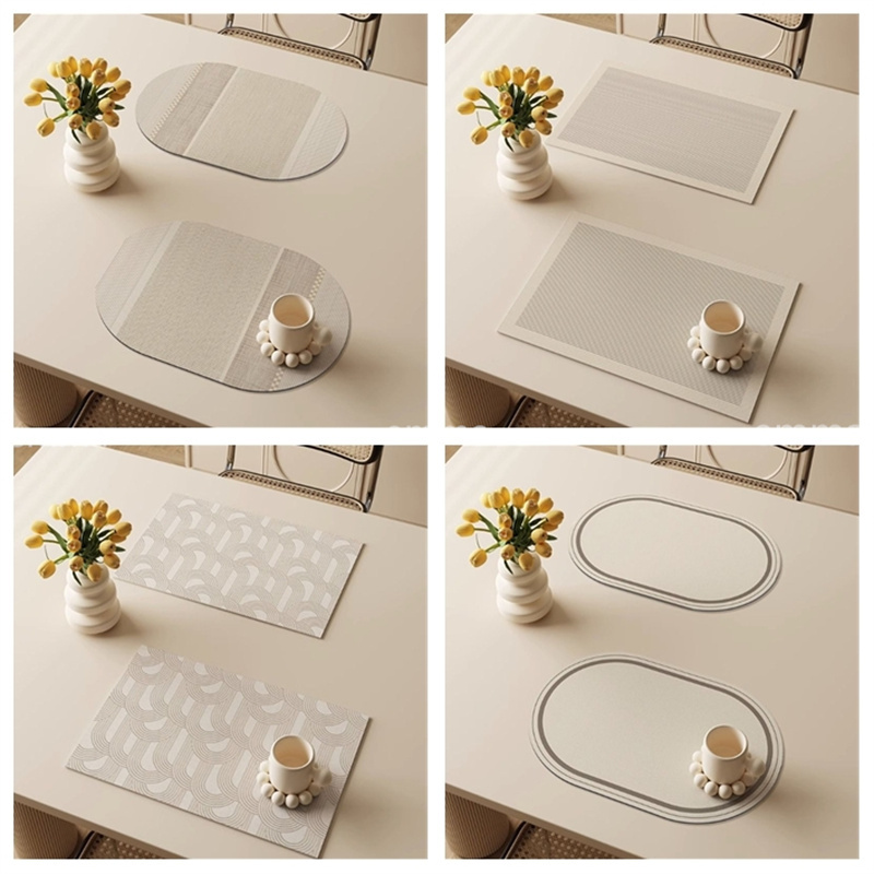 Simple Dining Table Mats Placemats Waterproof Oil-proof Dinner Plate ...