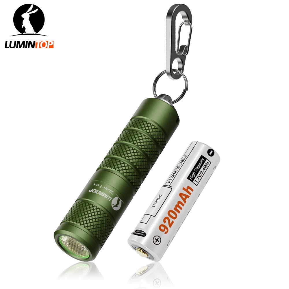 keychain flashlight Lumintop Silver fox 14500 Flashlight AA flashlight ...