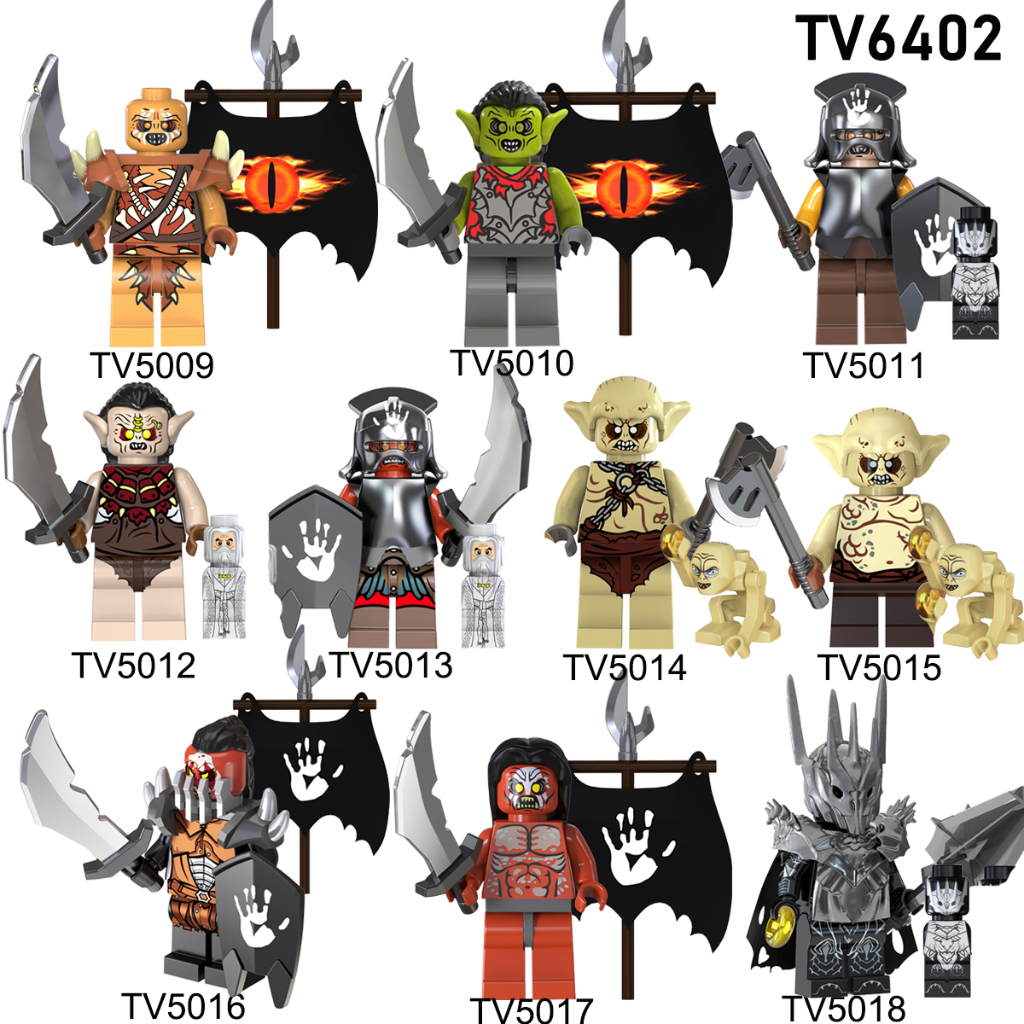 TV6402 Movie ORCS Uruk-hal Goblin Sauron Mini Assembled Building Block ...