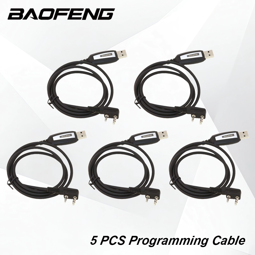 5 PCS Baofeng USB Kabel Pengaturcaraan Walkie Talkie Kod K Port Kabel ...