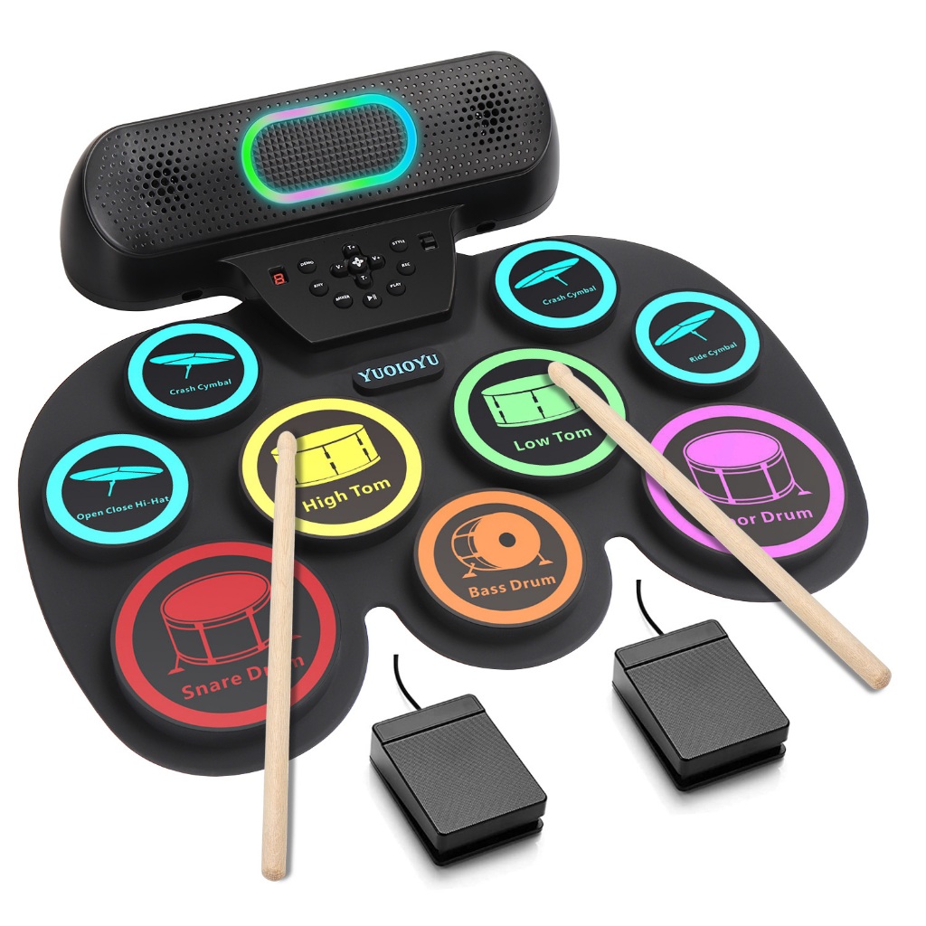 Portable foldable hand roll electronic drum adult beginner lids drum ...