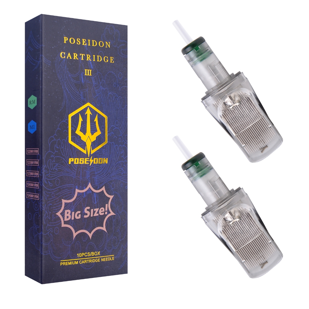 POSEIDON 10Pcs Big Size Tattoo Cartridge Needles 0.35mm #12 Standard ...
