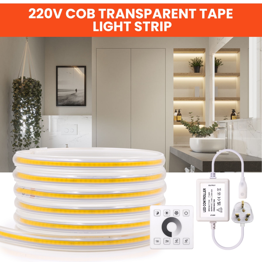 Smart COB Led Strips Dimmable 220V 288Leds/m Tuya WiFi Alexa Google ...