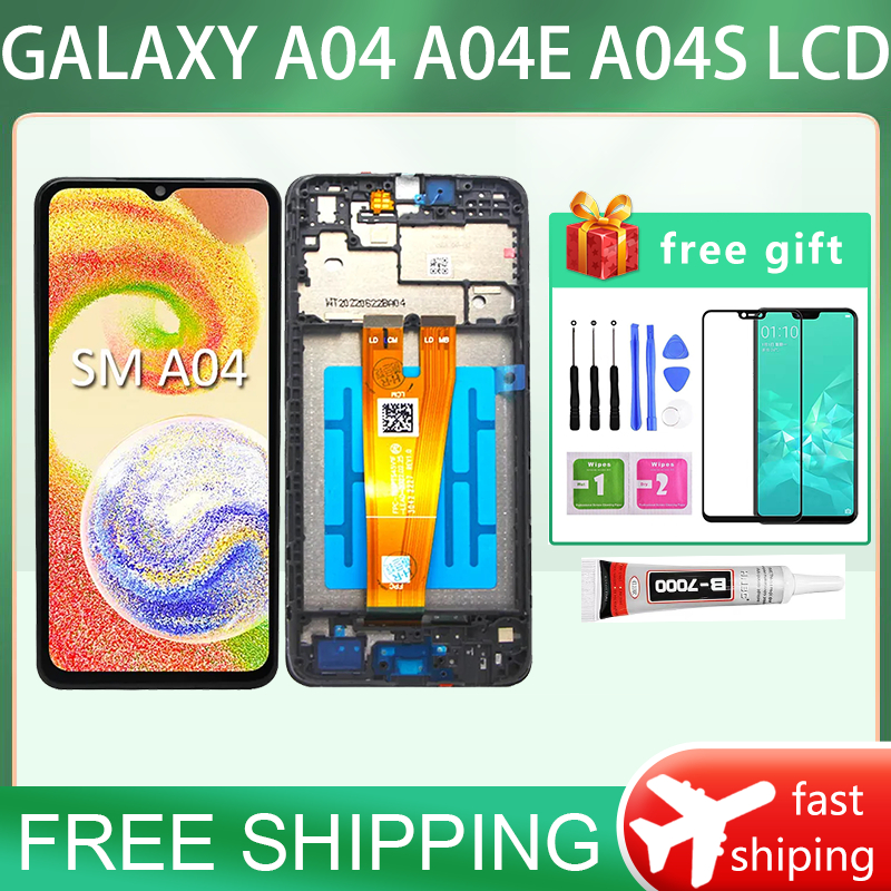 Original Samsung Galaxy A04 A04e A04s LCD Display Touch Screen Digitizer With Frame Replacement ...