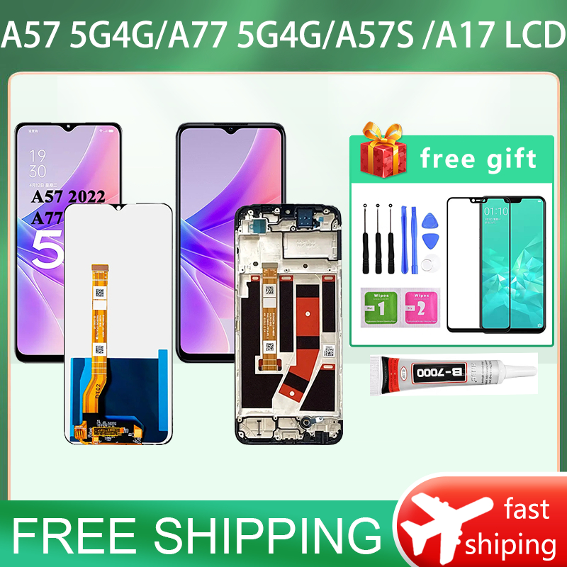 Original For OPPO A57 5G4G/A77 5G4G/A57S /A17 LCD With Frame Display ...