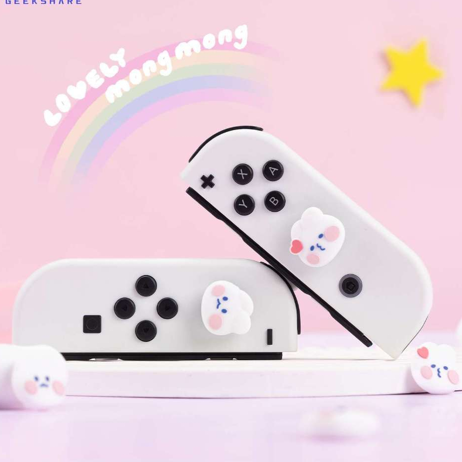 Super Cute Silicone Soft Joycon Thumb Stick Grip Cap Joystick Cover For Switch Oled NS Lite Joy ...