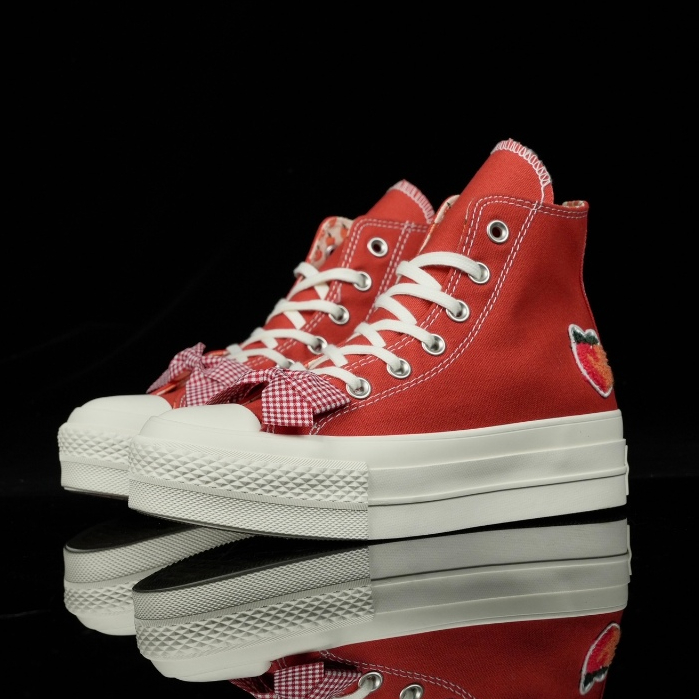 Converse Chuck All Star Bow Sunset Orange Red Peach High-Top Casual ...