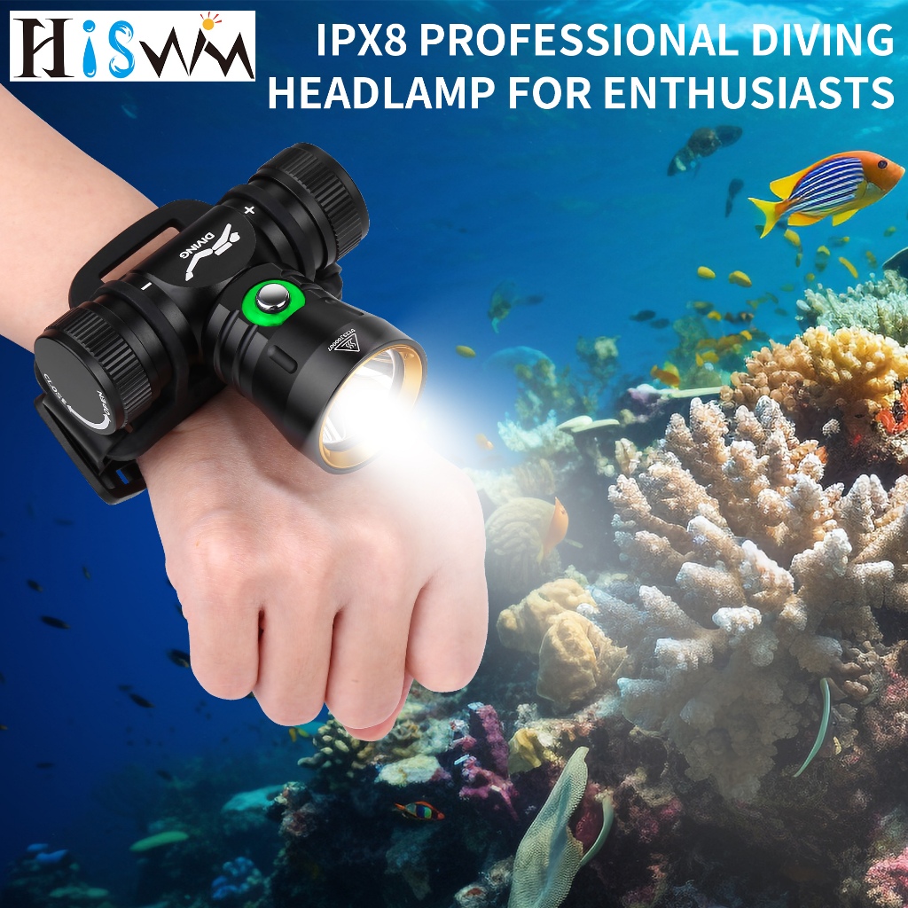 New HISWN Diving Headlight DH100 Outdoor Diving Caving Scuba Diving ...