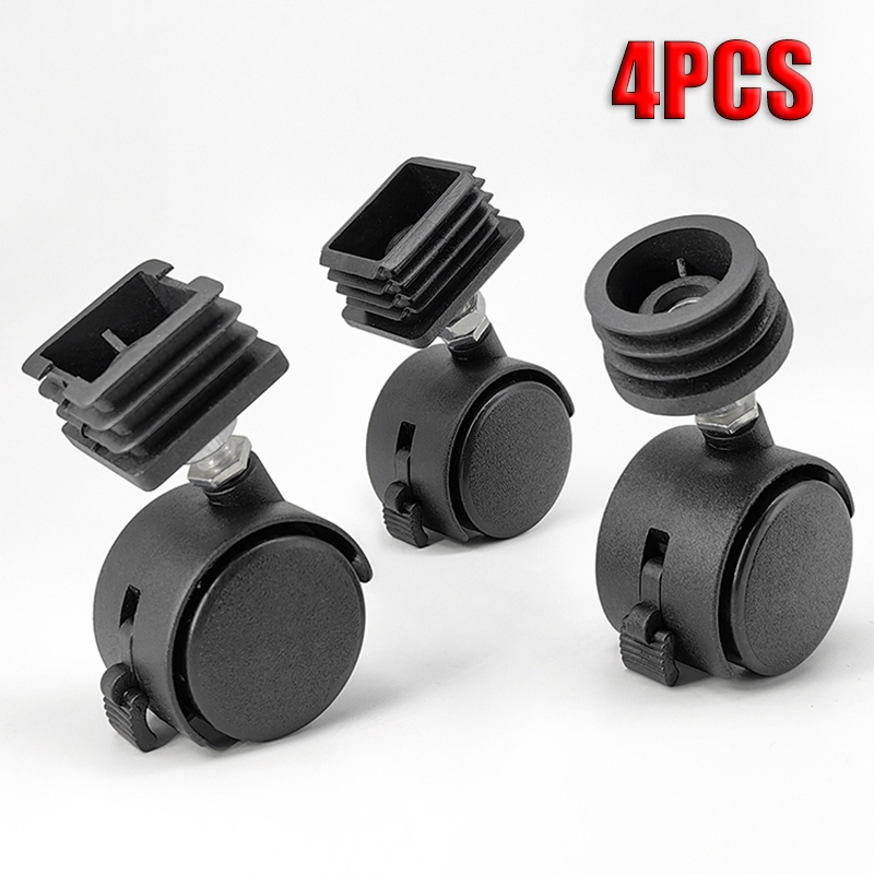 4PCS Adjustable Wheel Sleeve Light Moving Adjustable Feet with Brake ...
