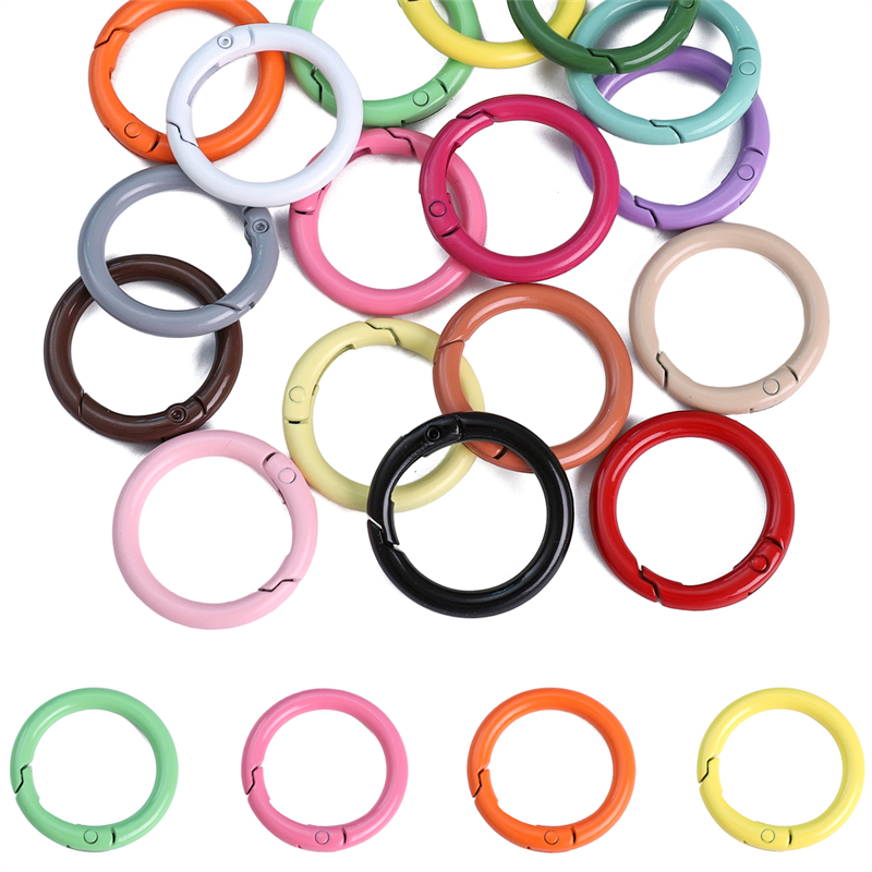 30mm Colorful Alloy Metal Round Lobster Clasp Spring Gate Lock Key ...