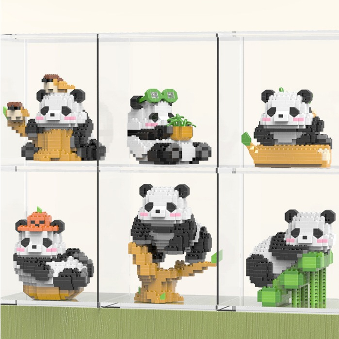 New Panda Menglan Fubao Building Block Model Decoration Children ...