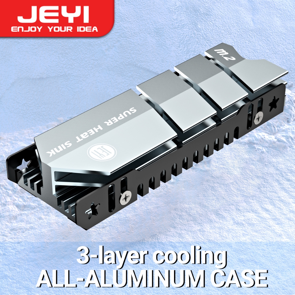 JEYI SSD Cooling M.2 Heatsink NVME Heat sink NGFF M.2 2280 Aluminum ...