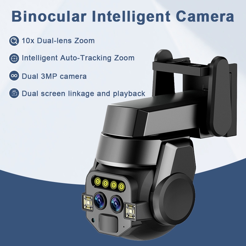 6MP Outdoor AI Intelligent WIFI Camera CCTV IP Security Camera 10x Zoom ...