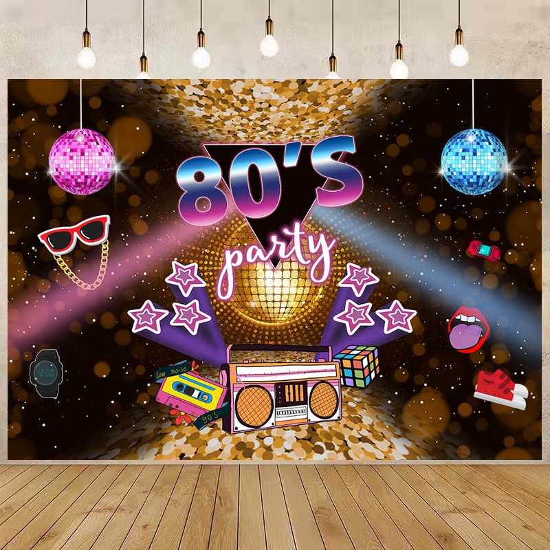 7x5ft 80'S Party Photography Backdrop 80'S Disco Ballroom Retro Party ...